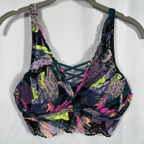 Victoria's Secret Pink Colorful Lace Push Up Bra Size Small | eBay