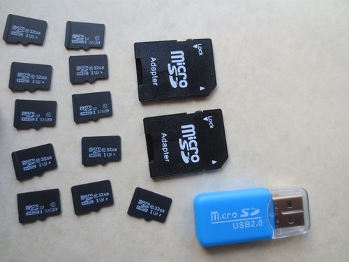 Lot of 11 unused Micro 32GB class 10 MICRO SD Card's and (3) Micro SD ...