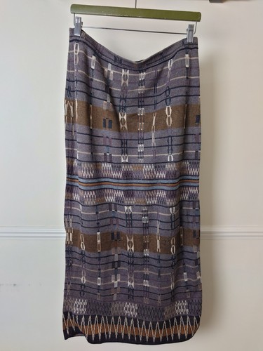 Peruvian Connection 100% Pima Cotton Midi Skirt Knitted Aztec Size Large | eBay