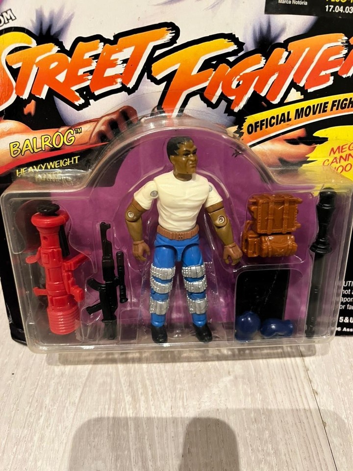 Capcom Street Fighter II Balrog MOC Movie Hasbro Estrela Brazil RARE GI ...