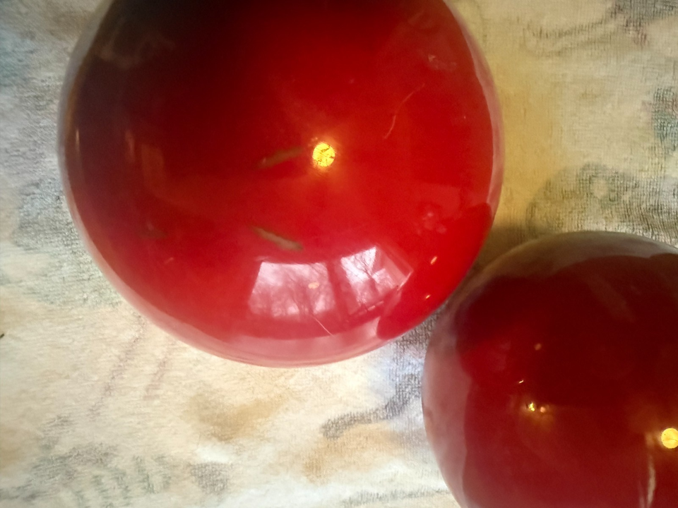 Two Vintage Red Duckpin Bowling Balls in Wilson Bag | eBay