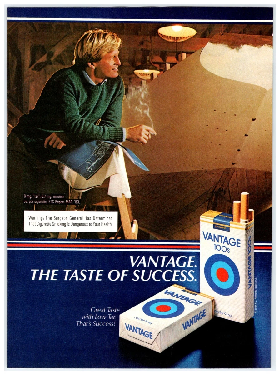 Vantage Cigarettes 1980s