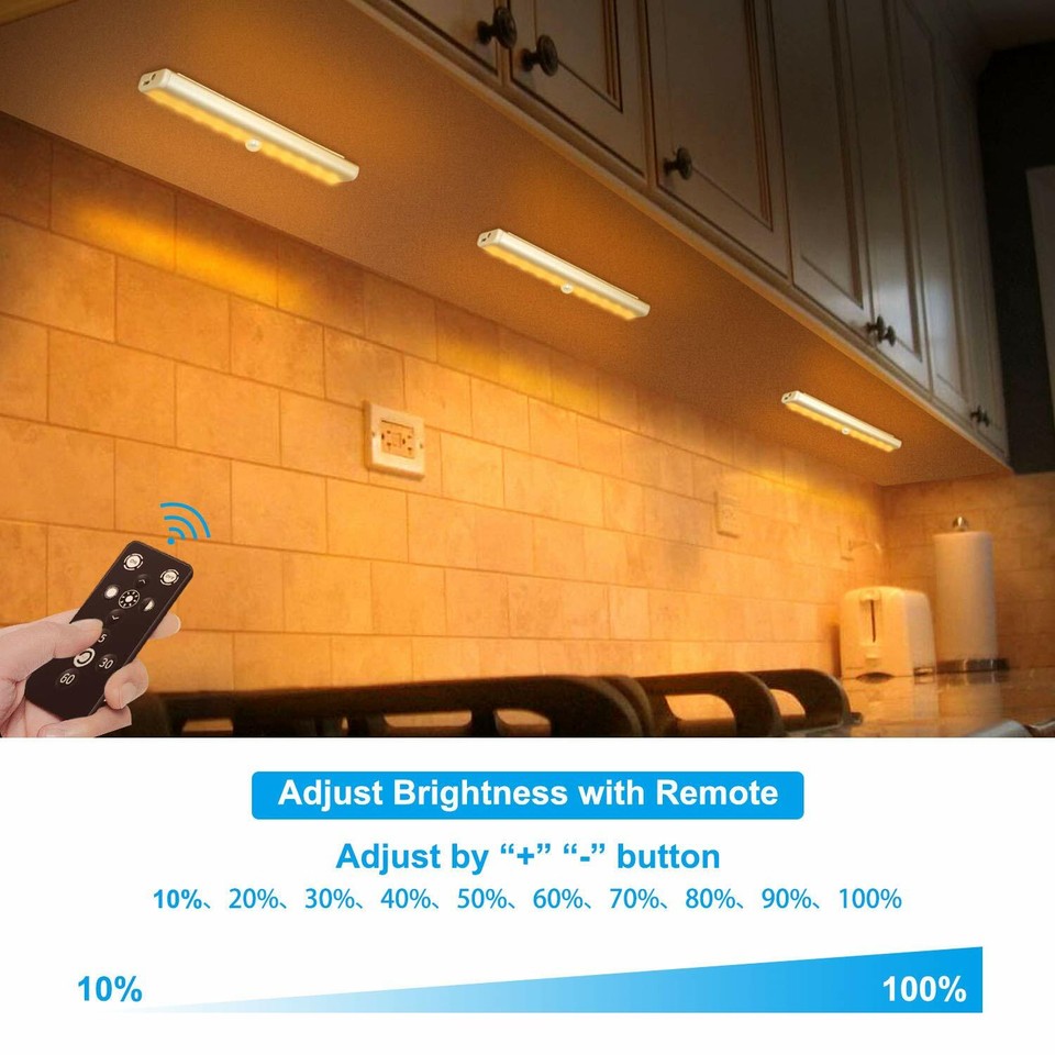 Remote Control LED Closet Lights Under Cabinet Lighting USB ...