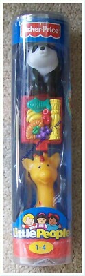 FISHER PRICE LITTLE PEOPLE TUBE #N0725 PANDA BEAR, FOOD BASKET and ...