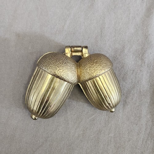 Vtg Chestnut Chocolate Mold Figural Hinged Nut- Metal Brass Japan | eBay