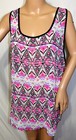 Chances R Women Plus Size 1x 2x 3x Sheer Chiffon Black Pink Swing Tank ...