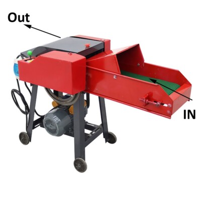 Hay cutter pulverizer with belt conveyor 4-blade Hay chopper 220V 3000w ...