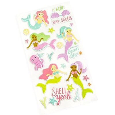 Mermaids and Seashells Puffy 3d Stickers | eBay