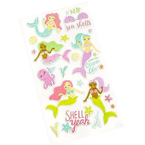 Mermaids and Seashells Puffy 3d Stickers | eBay