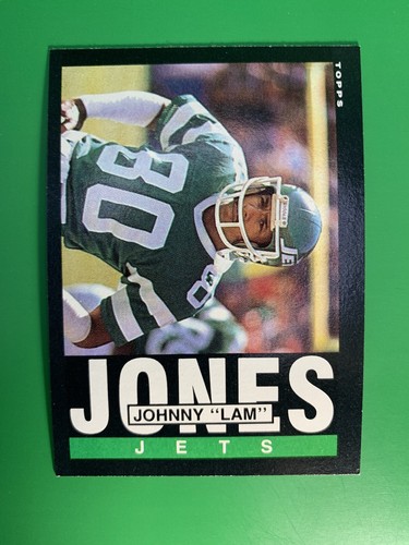 1985 Topps Johnny "Lam" Jones #340 New York Jets | eBay