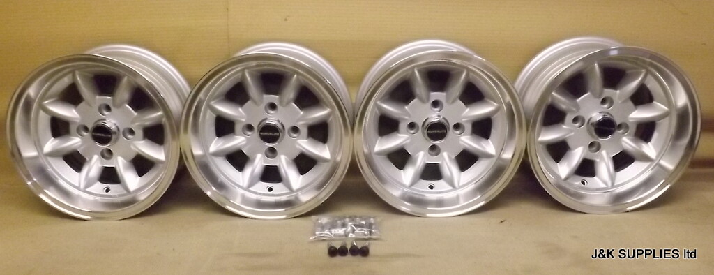 13x7 SUPERLITE ALLOY WHEELS - 7x13 -7ET 4X101.6 SILVER - SET OF 4 ...