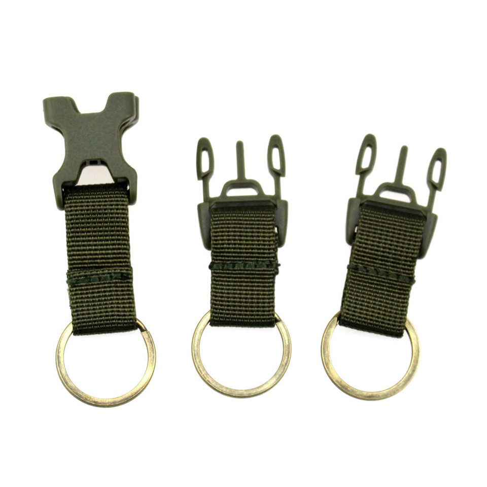 Tactical Molle Keychain Buckle Hook Camping Webbing Clip Carabiner Belt ...