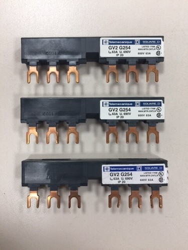 LOT OF 3 - Schneider Telemecanique - GV2-G254 Comb Busbar 63A 600V ...