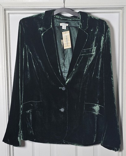 Sundance Sophia Velvet Blazer Women's Size 12 Green Holiday's Christmas ...