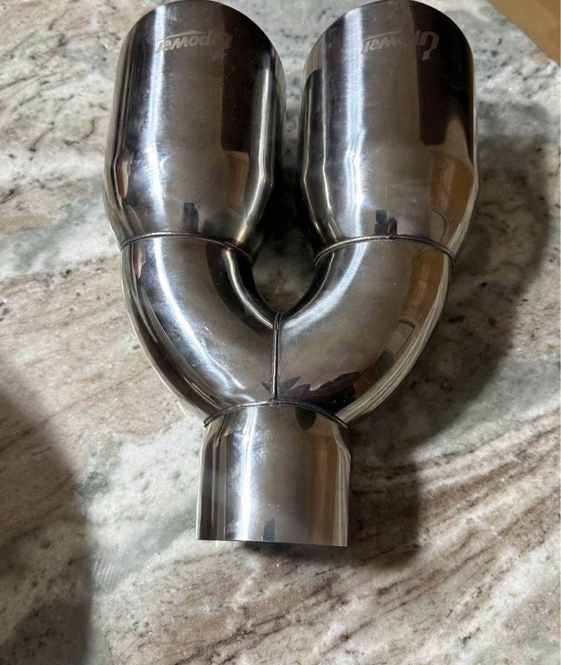 Upower 2.5" to 3.5" Dual Exhaust Tip 2 1/2 Inch Inlet 3 1/2 Inch Outlet ...