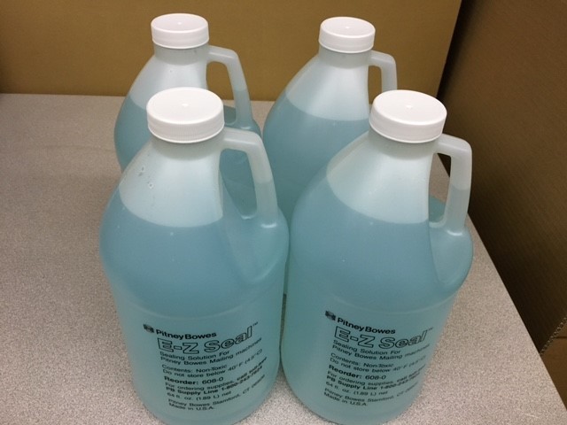 Pitney Bowes 608-0 E-Z Seal ® Solution Original OEM - 4 Half Gallon ...