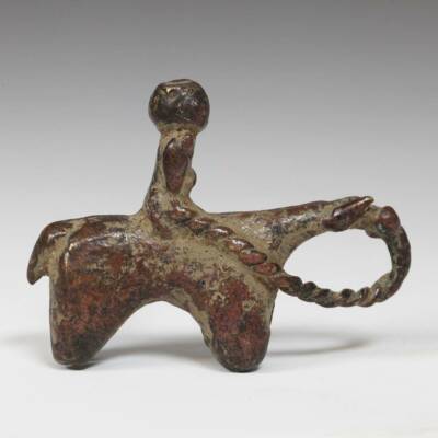 EQUESTRIAN FIGURE MINIATURE BRONZE KOTOKO PEOPLE CHAD CENTRAL AFRICA ...