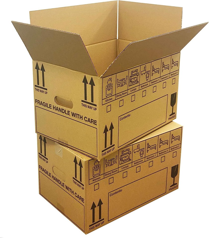 20 x STRONG LARGE QUALITY Cardboard House Moving Boxes - Removal ...