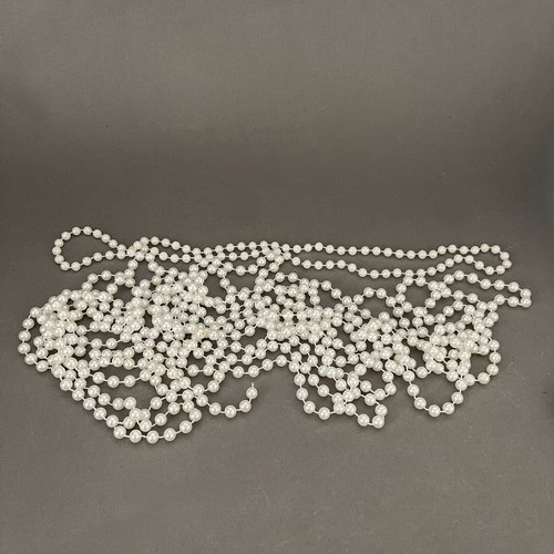 White Faux Pearl Beads Beaded String Decorations Approximately 212 ...