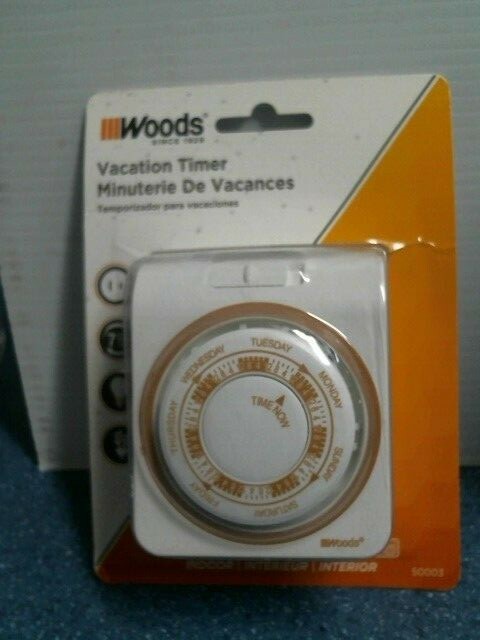 Woods® 50003, Indoor Vacation Timer, White, FREE SHIPPING | eBay