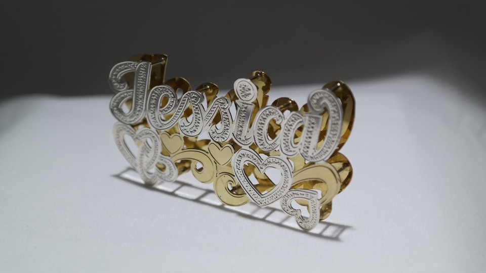 PERSONALIZED DOUBLE NAME PLATE (10k,14k,Fine Silver gold overlay) | eBay