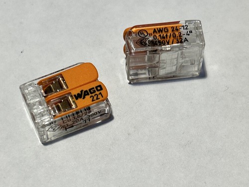 Wago 221-412 LEVER-NUTS 2 Conductor Compact Connectors 100 PK | eBay