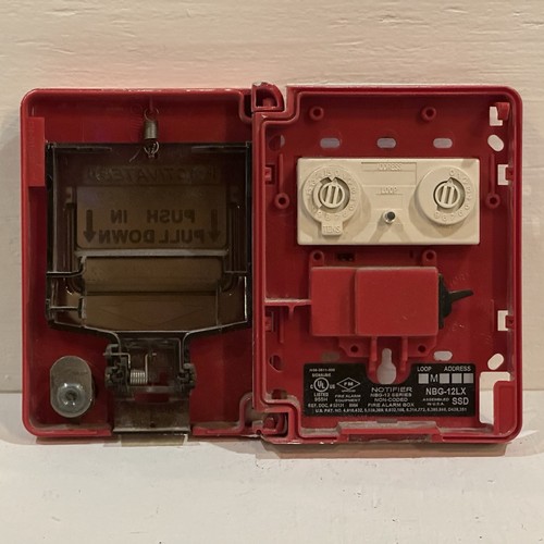NOTIFIER NBG-12LX ADDRESSABLE DUAL ACTION FIRE ALARM PULL STATION WITH ...