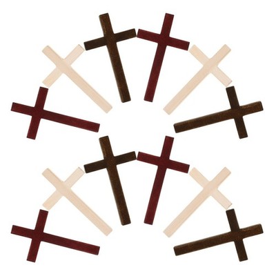 12pcs Wooden Prayer Cross: Handheld Praying Crucifix Portable Religious ...