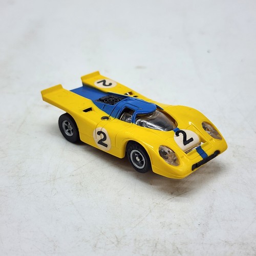 Aurora AFX Porsche 917 Yellow Blue HO Slot Car Tyco Vintage #2 Rare HTF ...