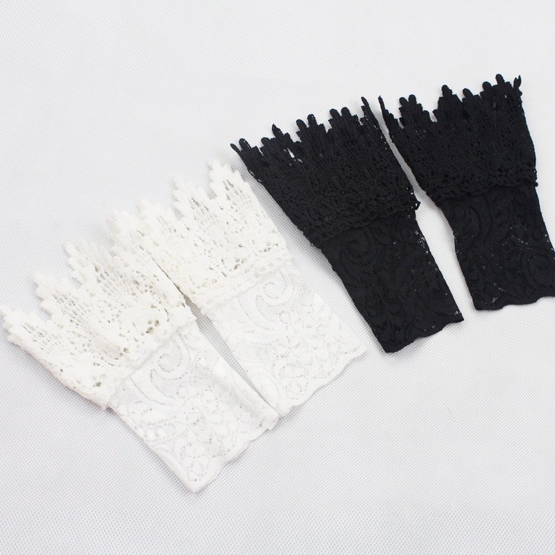 A Pair False Sleeve Wrist Lace Cuffs Wristband Bracelet Victorian ...