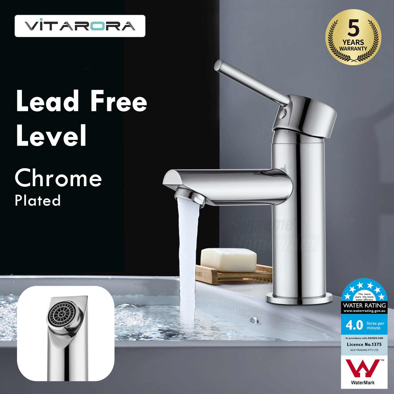 Bathroom Chrome Round Basin Mixer Tap Pin Lever Vanity Sink Brass Spout ...