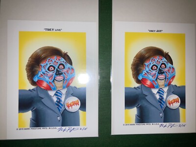 🌟 THEY LIVE Garbage Pail Kids Two Signed Prints GPK #2/15 | eBay