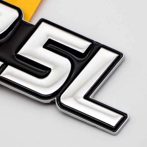 2x Metal Silver & Black 3.5L Car Engine Emblem 3D Logo V6 V8 Sport ...