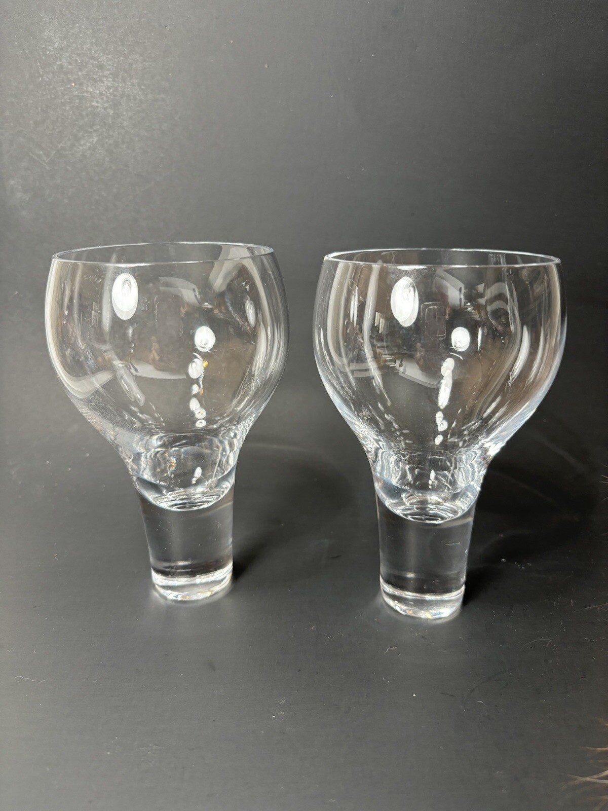 Set Of 2 Nambe’ Crystal Glass Water Goblet Wine Glass Discontinued 6 ...