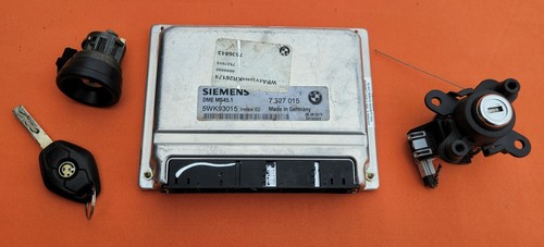BMW DME ENGINE COMPUTER MS45.1 EWS LOCK SET KEY DOOR IGNITION E46 325i ...