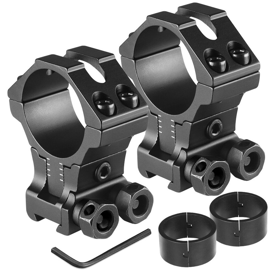 2 Pieces 1"/30mm Adjustable Height Scope Rings Mount f 11mm Dovetail ...