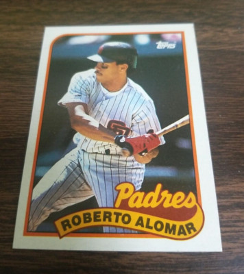 ROBERTO ALOMAR 1989 TOPPS CARD #206 SAN DIEGO PADRES (ROOKIE BASE) HALL ...