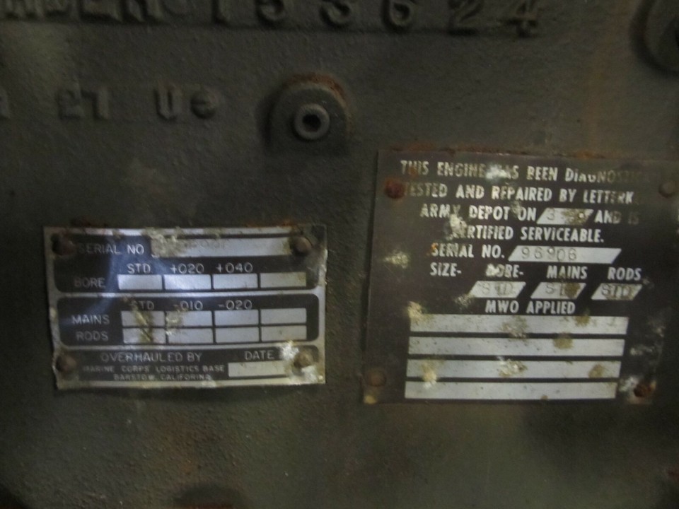 LDT 465-C Multifuel Diesel engine Military Surplus MULTI FUEL stuck up ...