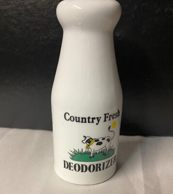 Ceramic Milk Bottle w/Cow Country Fresh Baking Soda Refrigerator ...