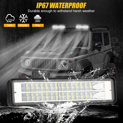 2X 6inch 84W LED Work Light Bar Flood Fog Lamp Offroad Driving Truck ...