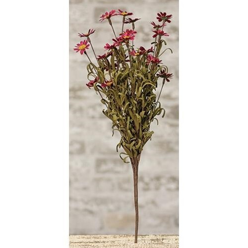 New Primitive BURGUNDY Mini DAISY STEM BUSH Spray Daisies Cottage ...