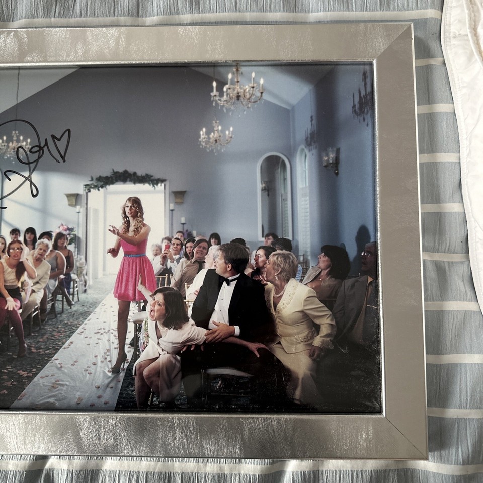 Taylor Swift Signed Autograph 13x28 Framed Lithograph Speak Now Poster ...