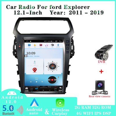 For Ford Explorer Radio Android Auto Car Play Vertical Screen Tesla ...