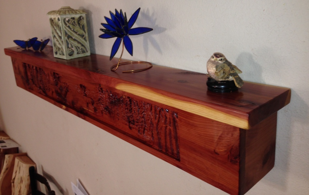 Cedar Log Fireplace Mantels