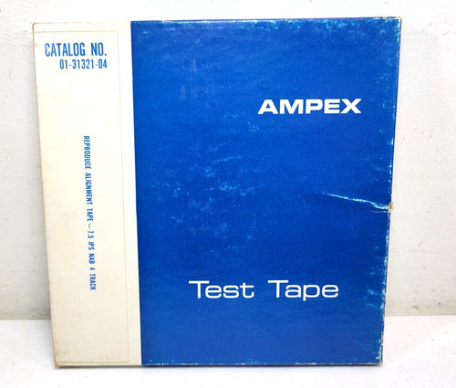 VINTAGE AMPEX REPRODUCE ALIGNMENT REEL TEST TAPE 7.5 IPS CAT NO 01 ...