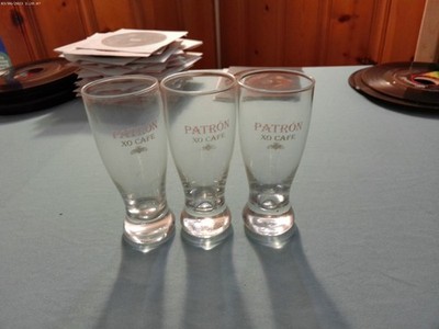 Patron XO Cafe Shot Glass Set Of 3 Approximately 4.5” Tall | eBay