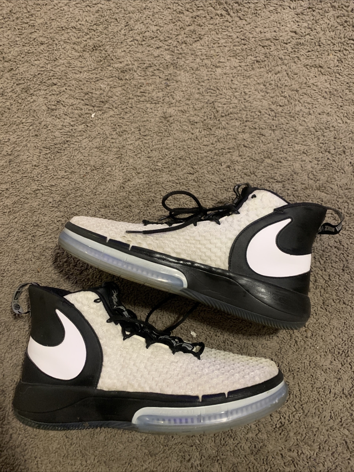 Men’s Nike Alphadunk Battleknit TB Black/White Basket… - Gem