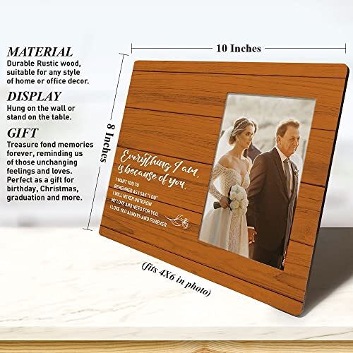 Mother & Father of The Bride Picture Frame Gifts Everything I Am Is ...