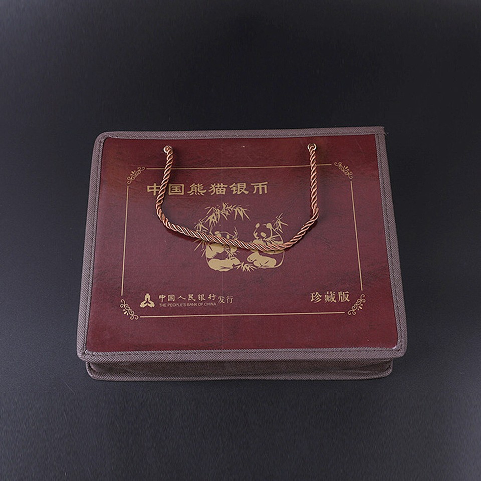 Panda Wooden Storage Case Display Box Holder for 12 Coin Collection ...