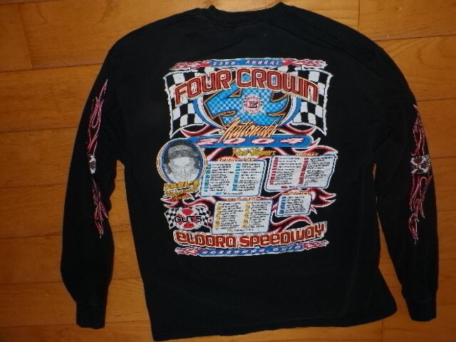 Eldora Speedway Sprint Car Racing Adult XL Long Sleeve Shirt Four Crown ...